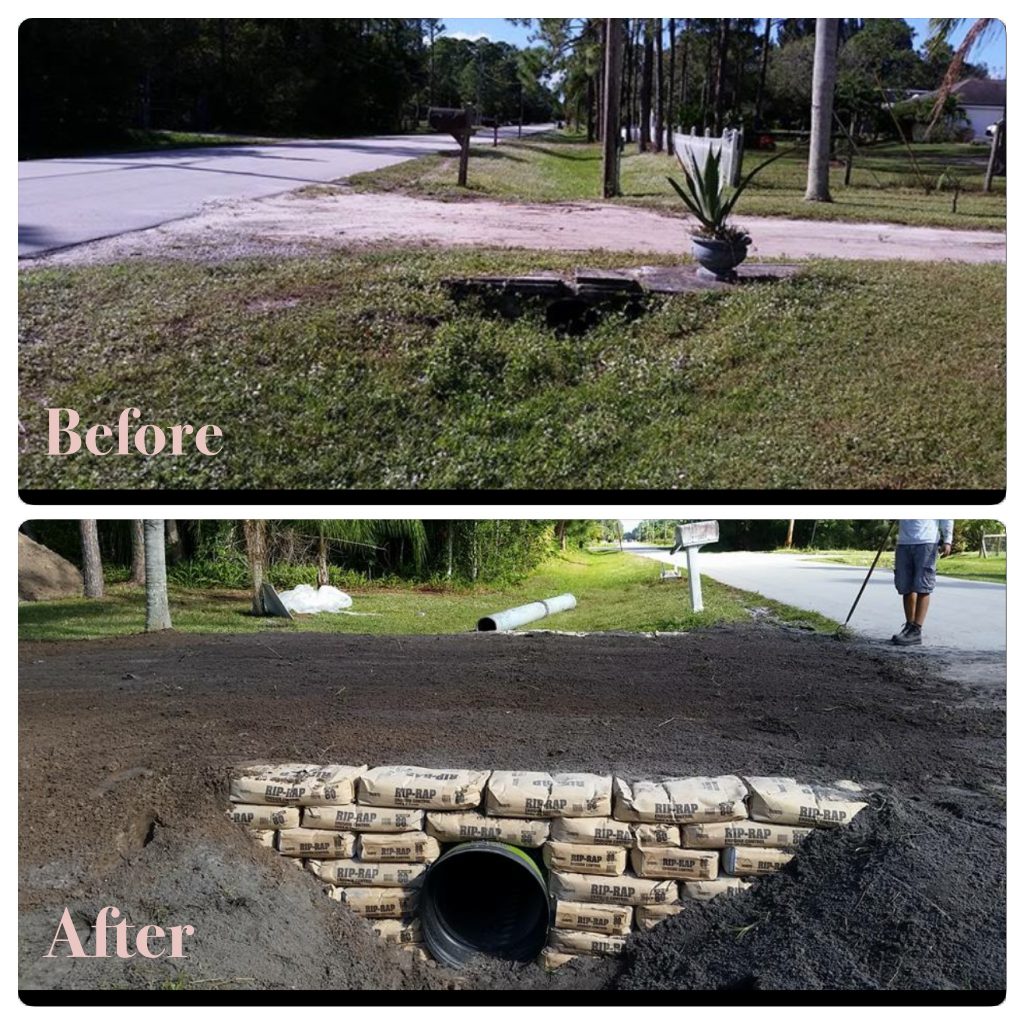 Culverts/Swales & Drainage Berms - On Grade Excavating - Jupiter, Florida